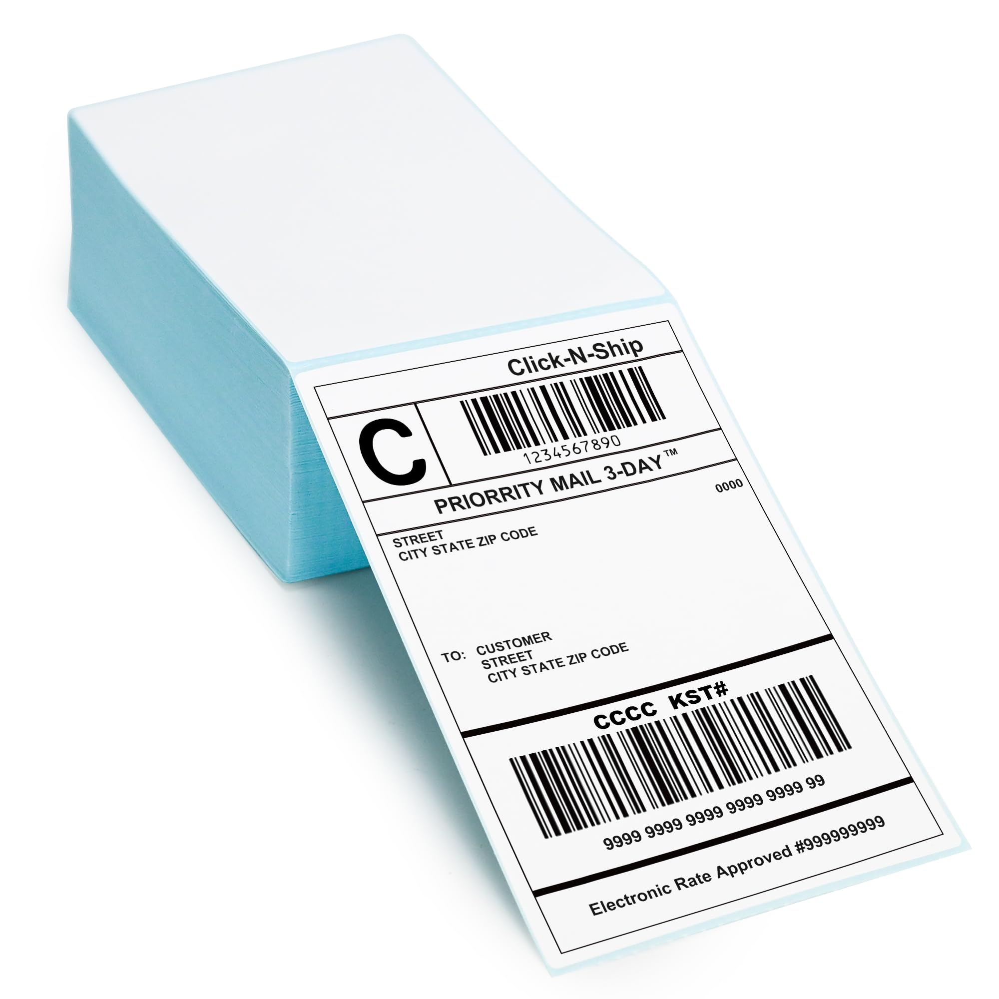 L LIKED 4" x 6" Fanfold Blue Direct Thermal Labels – lliked.com
