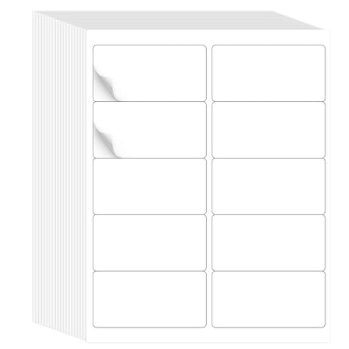 L LIKED Printable White Sticker Labels 2 x 4 Inches Mailing Labels, La ...