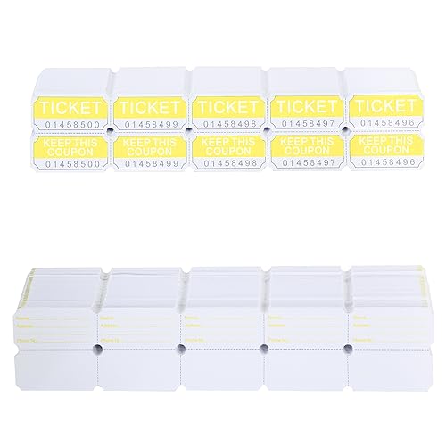 L LIKED 500 Double Raffle Tickets 50/50 Raffle Tickets Suitable for Ev