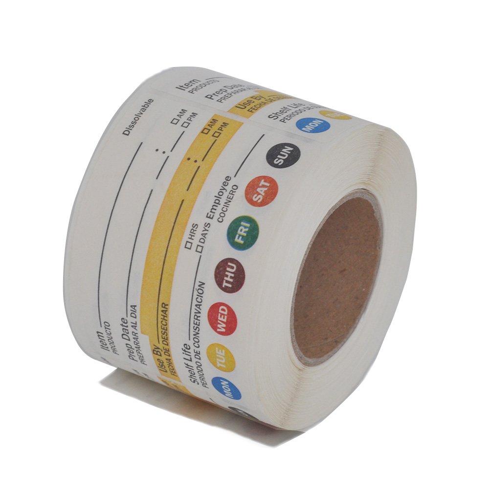 L LIKED Dissolvable Label Shelf Life for Food Rotation Use by Stickers ...