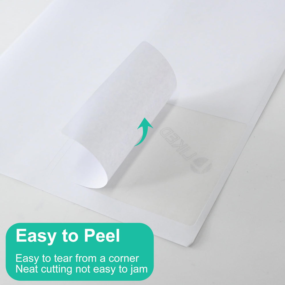 L Liked 3-1/3" x 4" Printable White Sticker Labels, Laser/Inkjet Print ...