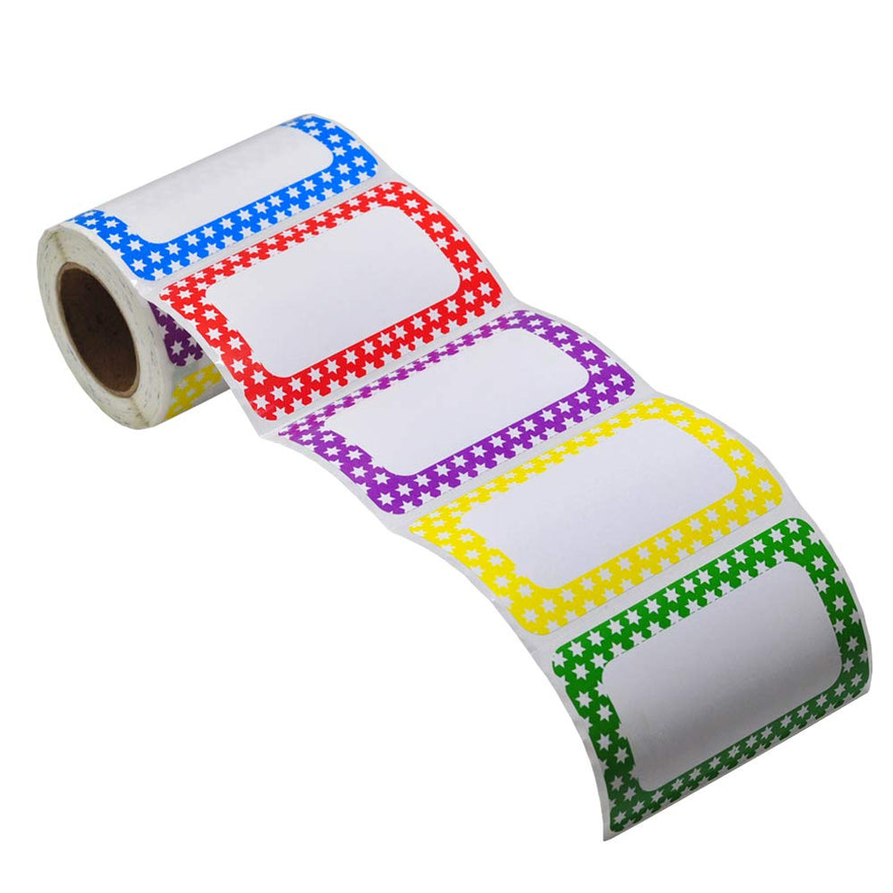 L LIKED 250 Stickers - Colors Plain Name tag Labels with Perforated Li ...